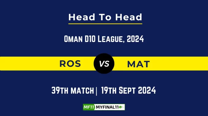 ROS vs MAT Player Battle, Head to Head Team Stats, Player Record: Oman ...