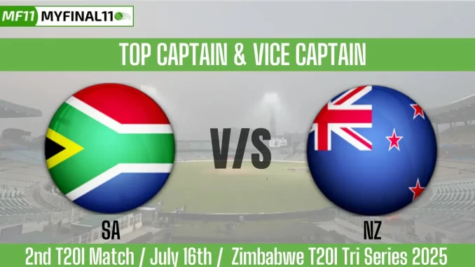 SA vs NZ Top 3 Captain and Vice-Captain Pick 2nd T20I Match