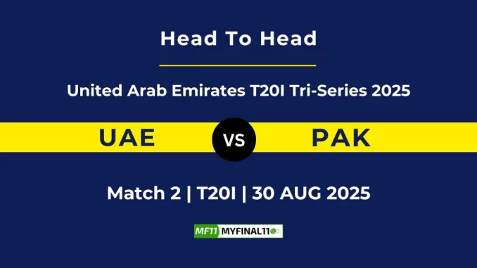 UAE vs PAK Player Battle & Head to Head Team Stats - United Arab ...
